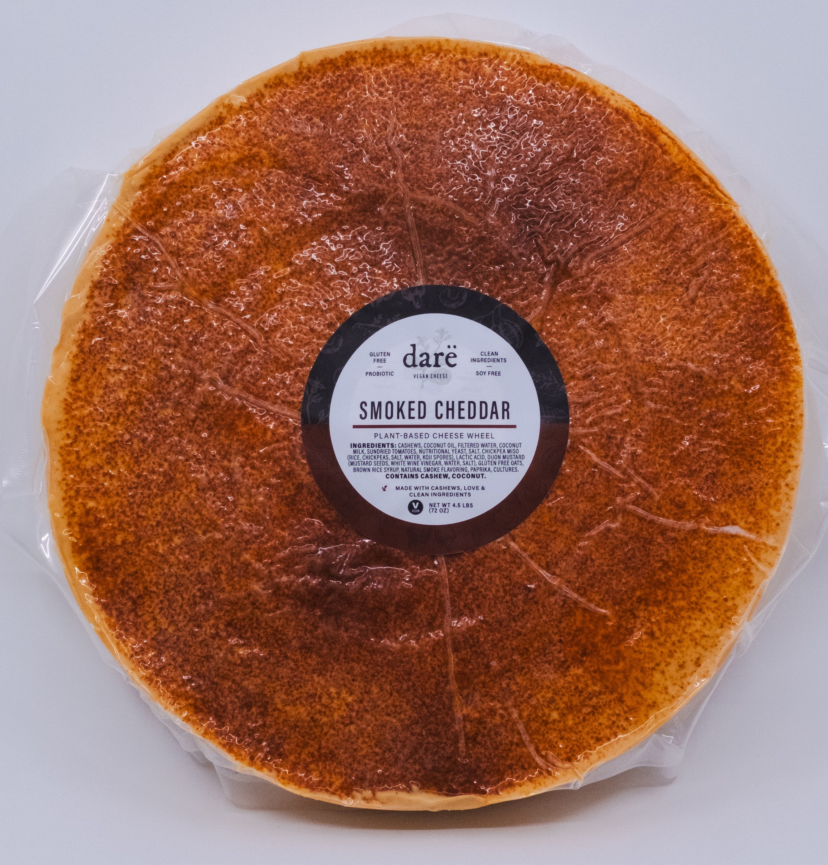 Wholesale Smoked Cheddar Wheel – Darë Vegan Cheese